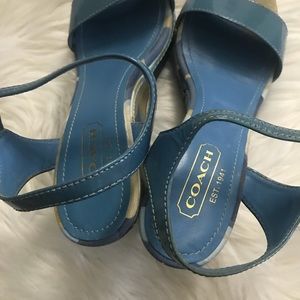 Coach | Shoes | Coach Klara Women Size 75b Buckle Blue Platform | Poshmark